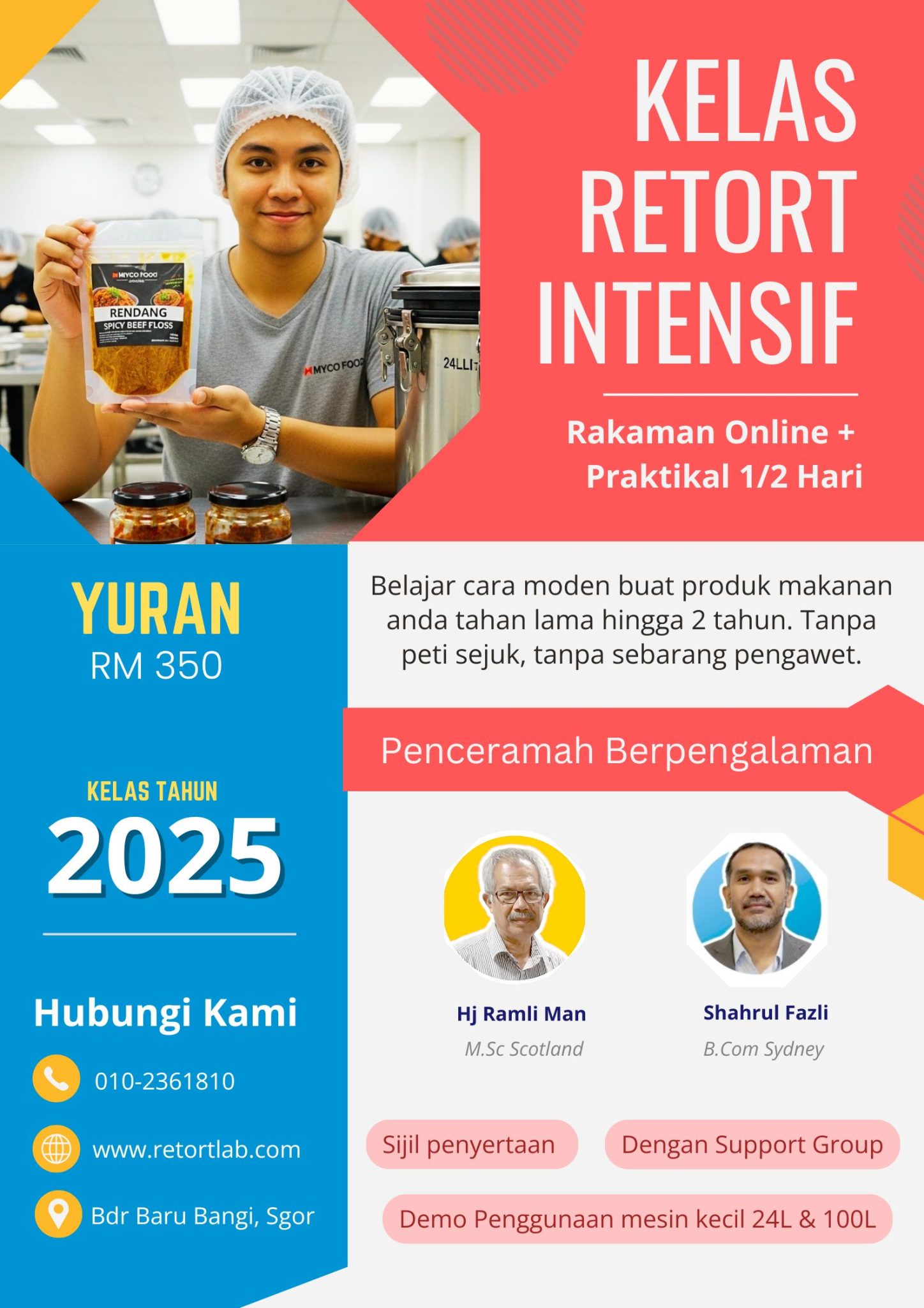 Kursus Retort Makanan 2026 – Buat Produk Tahan Lama Tanpa Pengawet